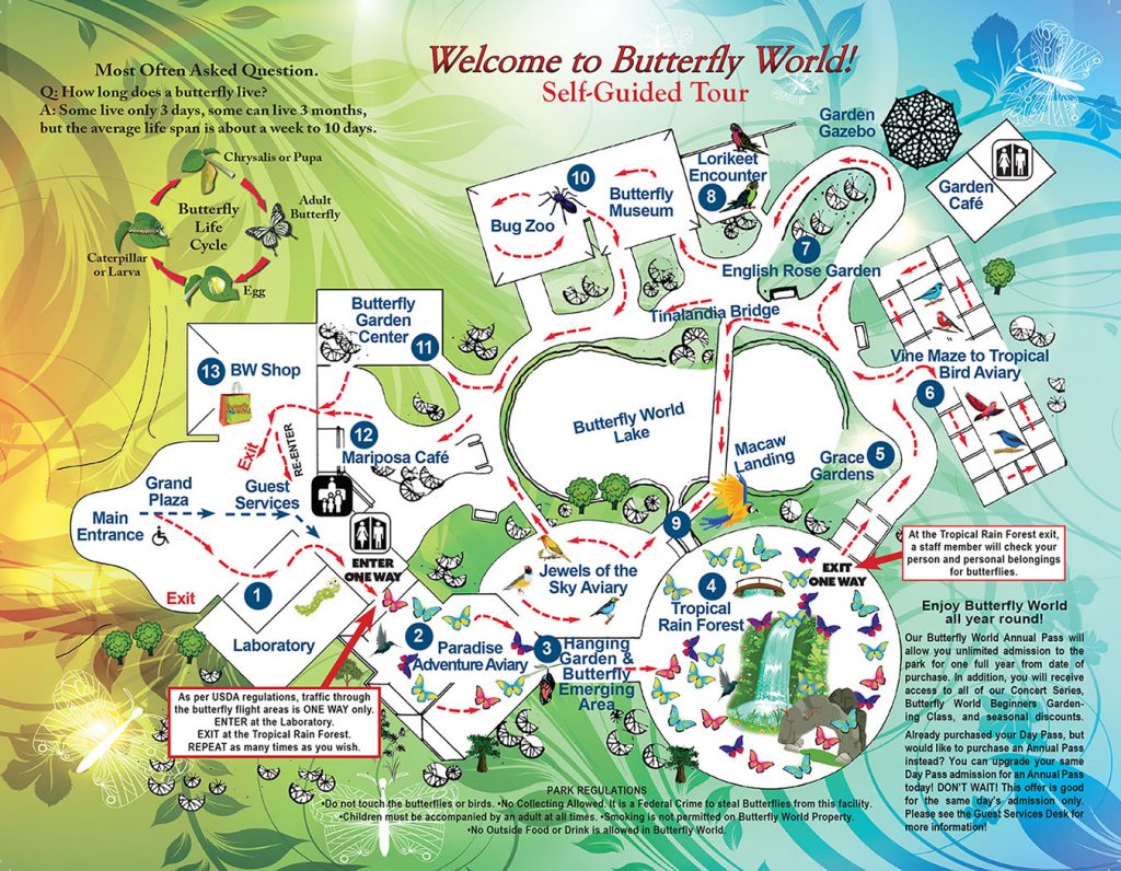 Self-Guided Tour Map – Butterfly World